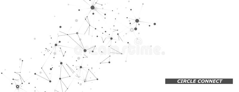 Black Connect Dot Line Connect on Grey Background. Abstract Vector ...