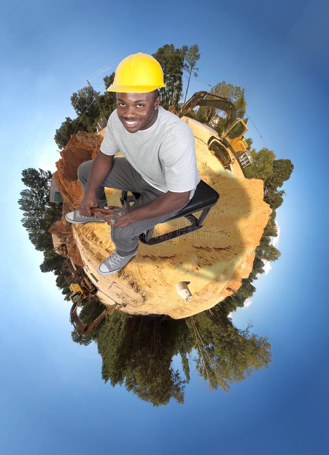 Black Construction Worker stock image. Image of architect - 17929505