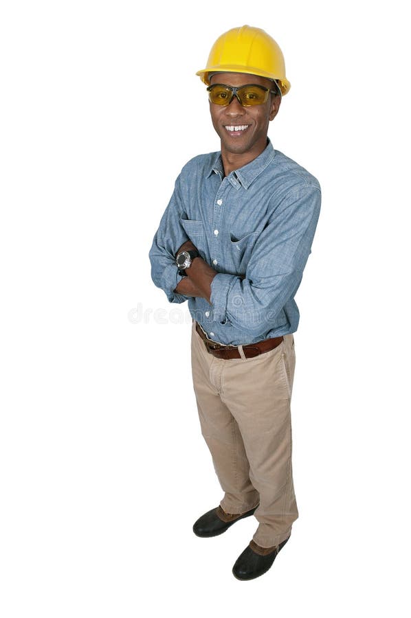 Black Construction Worker stock image. Image of designer - 18075617