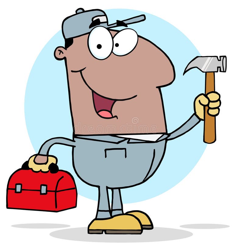 Construction Black Worker Cartoon Stock Illustrations – 7,075 ...