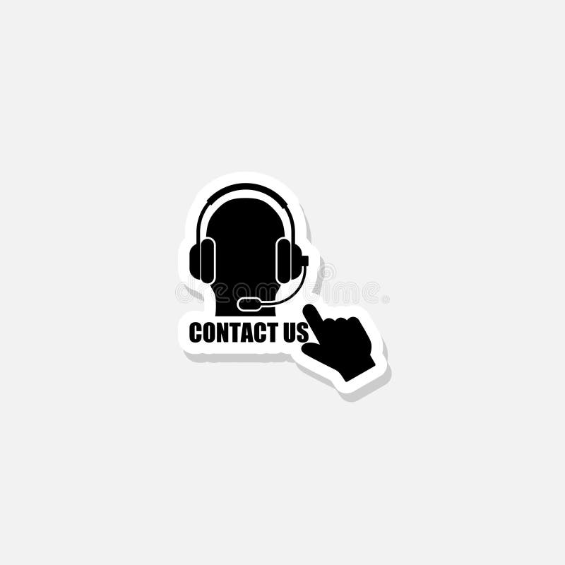Black Contact Us Icon or Logo, Call, Contact Us, Contacts, Email ...