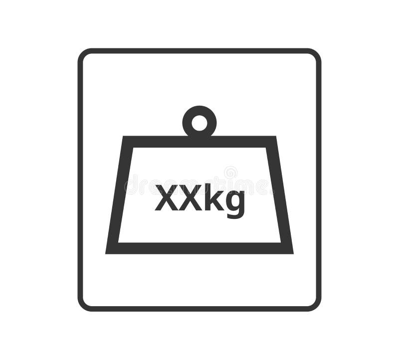 Black Content Weight Symbol. Concept of Packaging Stock Vector ...