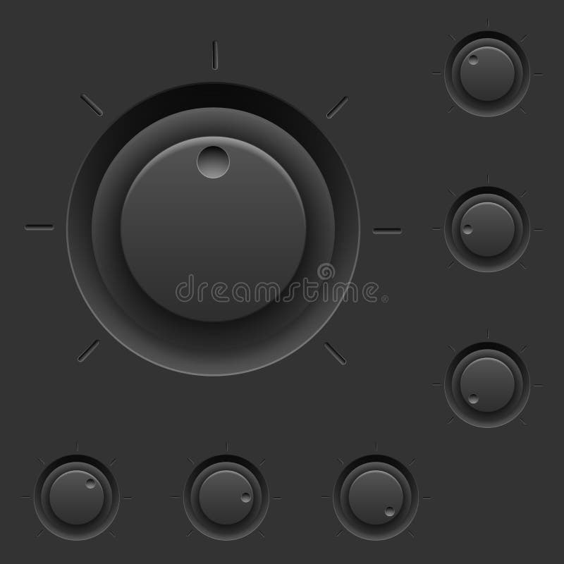 Black control pane stock vector. Illustration of panel - 32975853