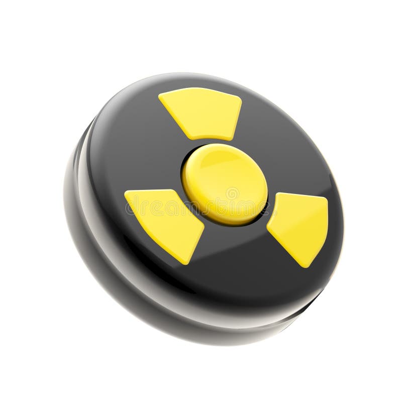 Black & Yellow Nuclear Button Stock Vector - Illustration of nuclear ...