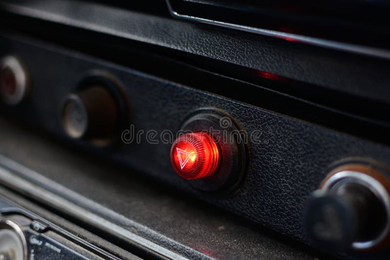 Black Control Panel in a Russian Car Stock Image - Image of warning ...