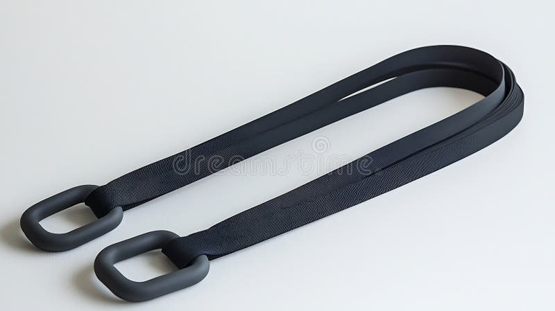 A Black Cord with a Black Handle is Laying on a White Surface Stock ...