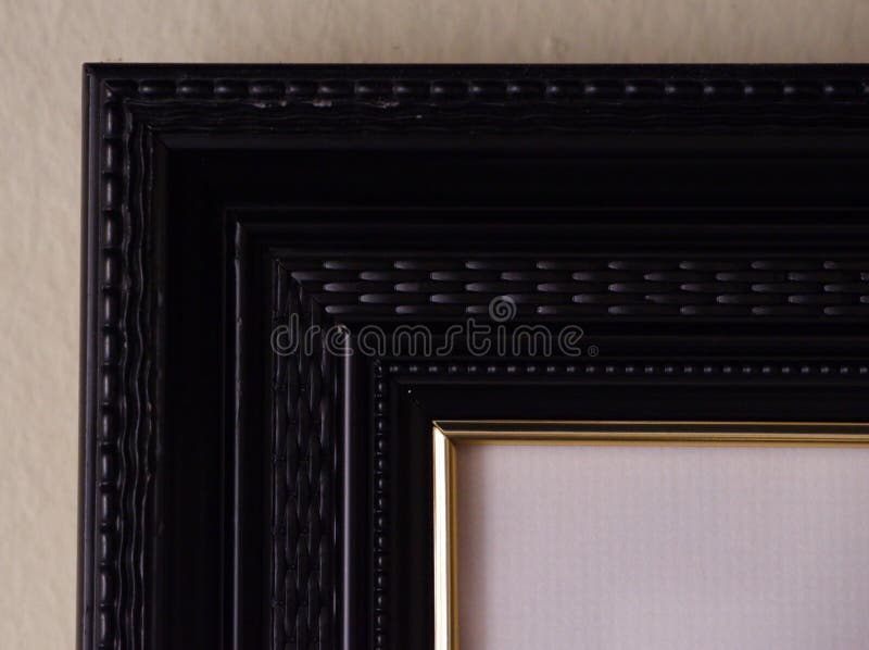 Black Corner Frame of a Painting Stock Photo - Image of retro ...