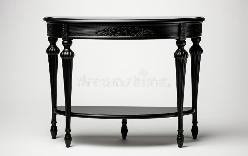 Black Corner Table Against a White Background -Generative Ai Stock ...