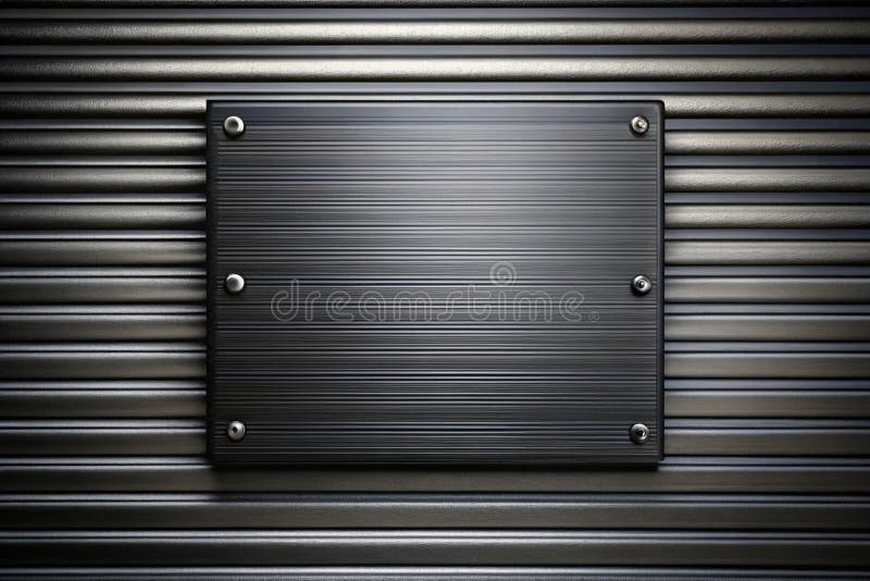 Black Corrugated Metal Plate Background Stock Illustration ...