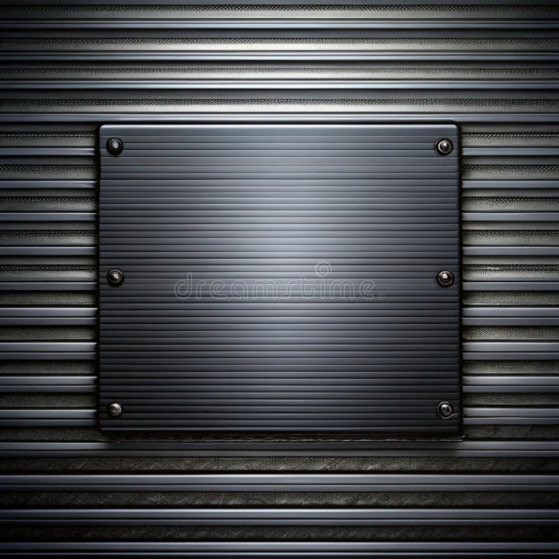 Black Corrugated Metal Plate Background Stock Illustration ...