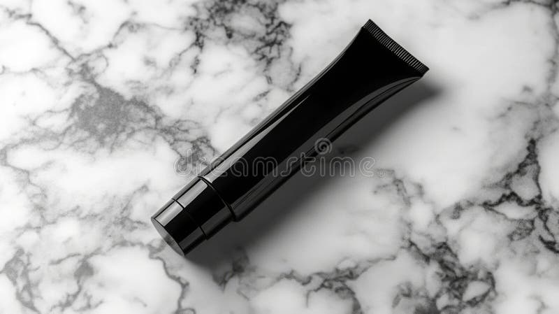 Black Cosmetic Tube on Marble Surface Stock Illustration - Illustration ...