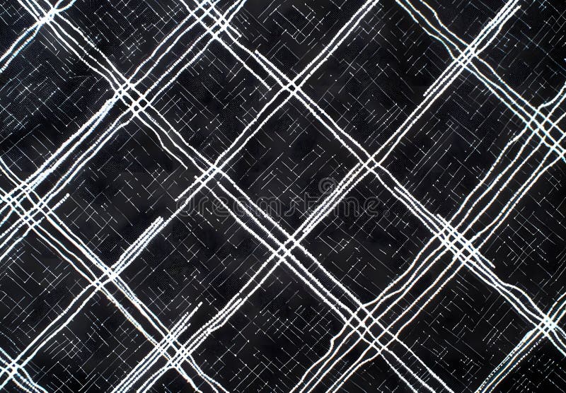 Black Cotton Fabric with White Diamond Pattern Stock Illustration ...