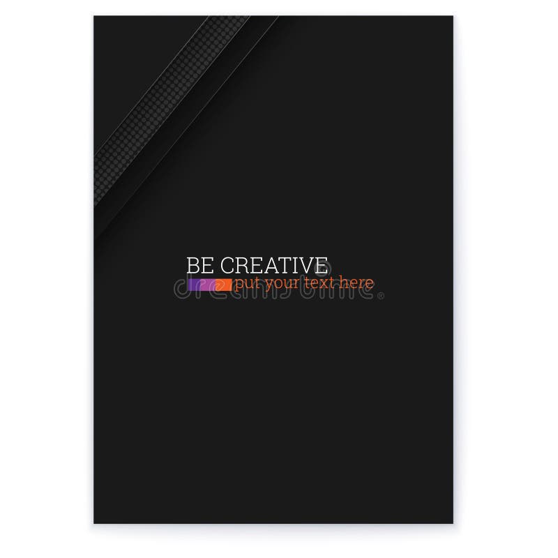 Black Cover with Halftone Pattern. Multi Layered Graphics at Top Left ...