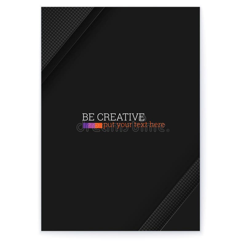 Black Cover. Multi Layered Graphics and Halftone Effect at Top and ...