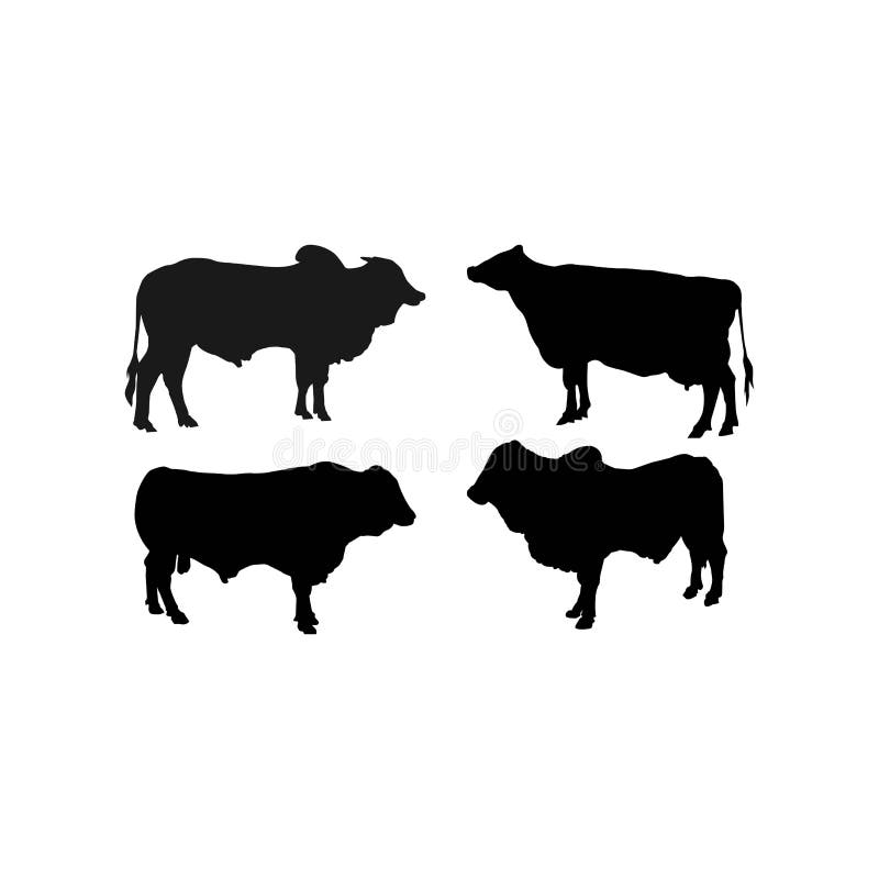 Black cow logo stock vector. Illustration of flat, milk - 255797854