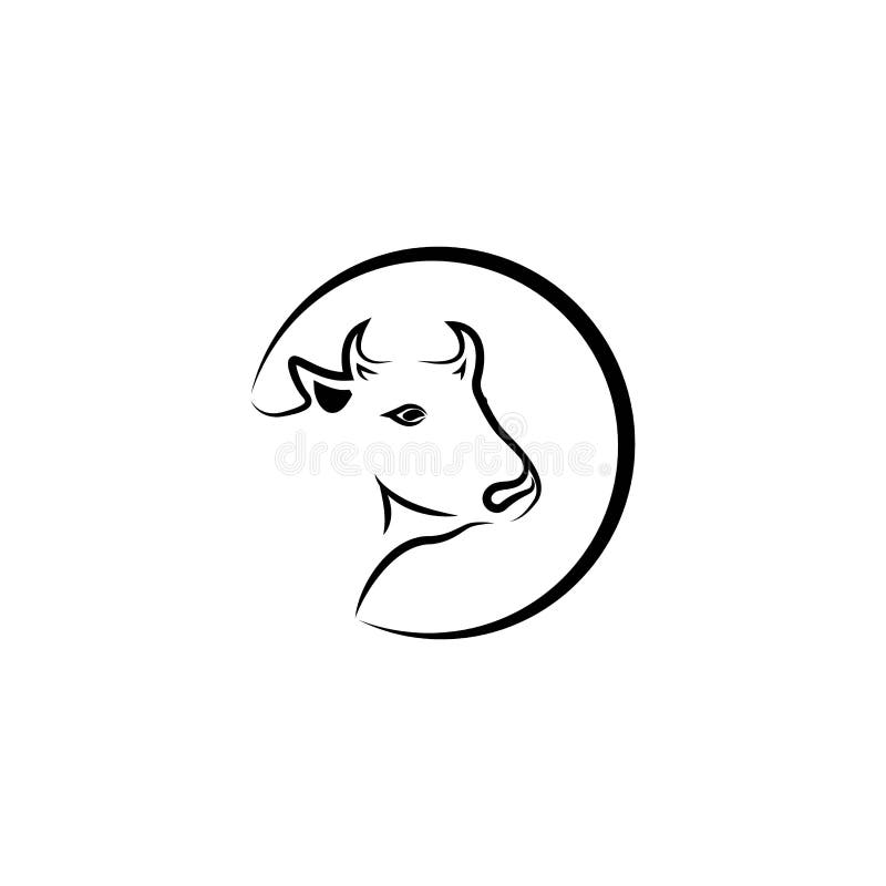 Black cow logo stock vector. Illustration of agriculture - 255797860