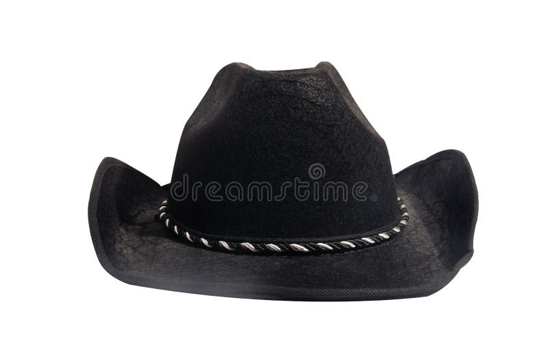 Black Cowboy Hat Front View