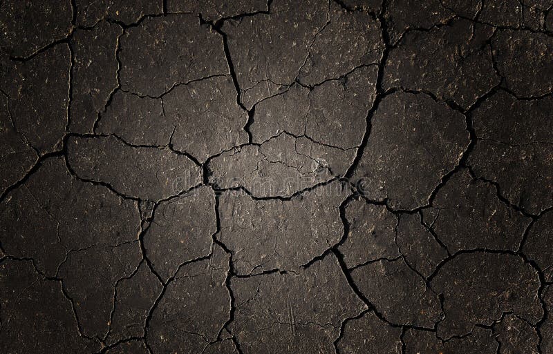 Black Cracked Ground Texture Background Stock Photo - Image of earth ...