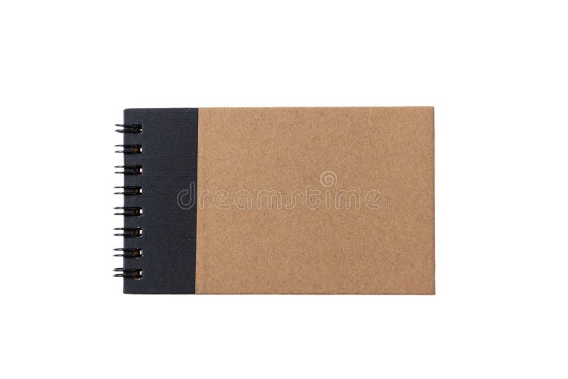 Black Notepad, Isolated on White Background, Copy Space, Top View Stock ...