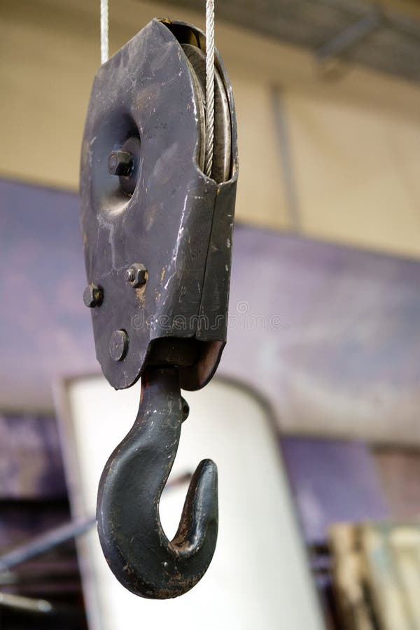 Crane hook stock image. Image of construction, factory - 232910087