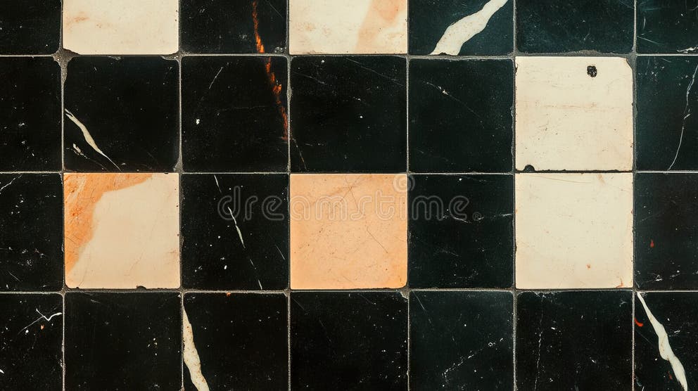 Black and Cream Checkerboard Tile Wall Texture for Interior Design ...