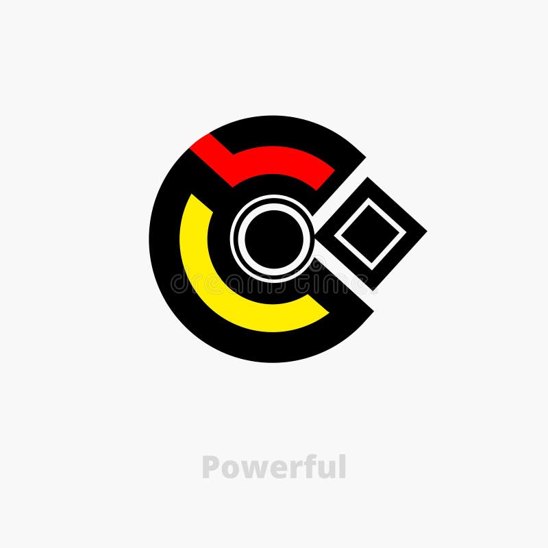Black Creative Power Symbol Logo (4000 X 4000 Px Stock Illustration ...