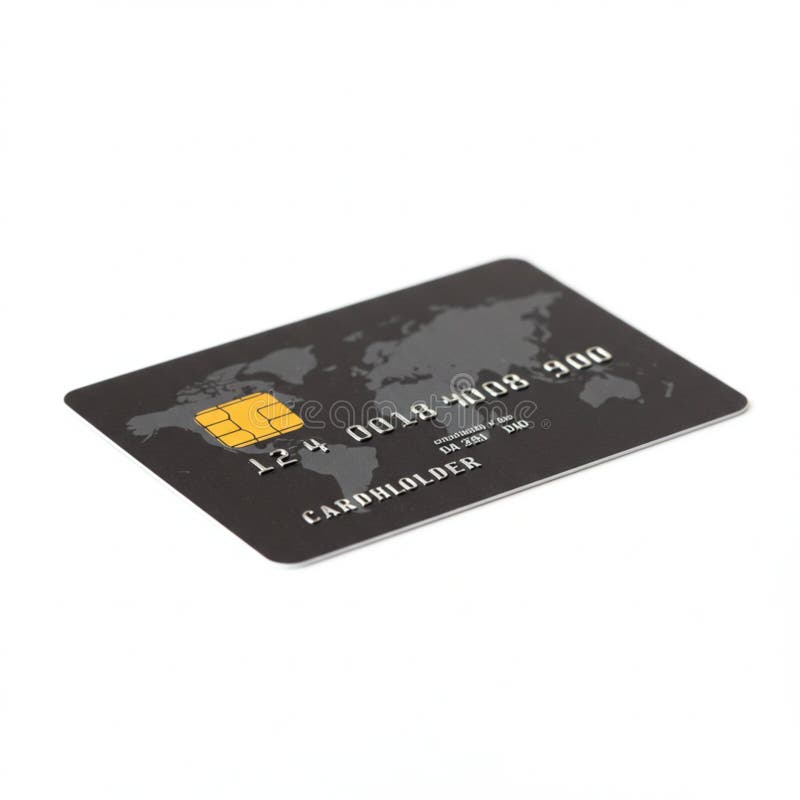 A Black Credit Card Featuring Embossed Numbers and the Label ...