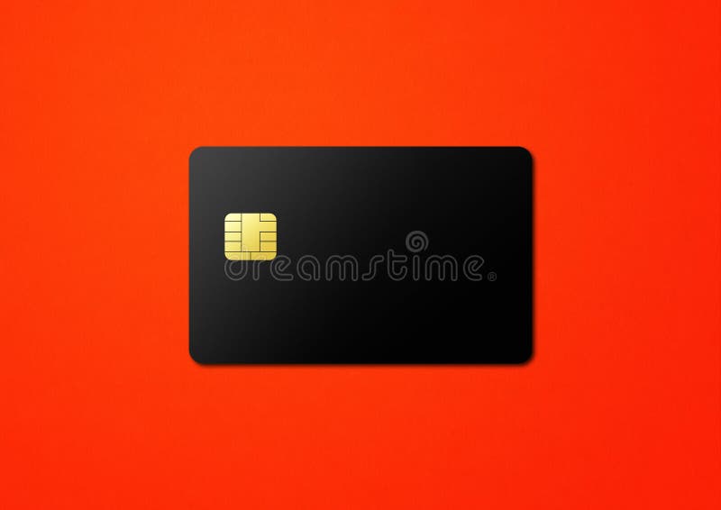 Black Credit Card on a White Background Stock Illustration ...