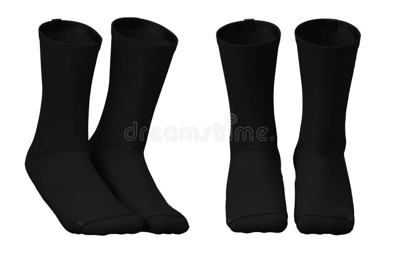 Black Crew Socks with a Sleek Design. Stock Illustration - Illustration ...