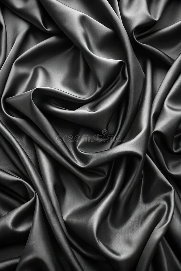 Black Crinkle Fabric Texture Seamless Loop Stock Illustration ...