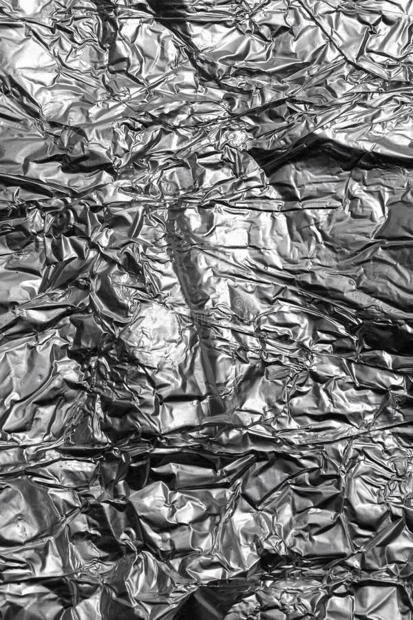 Black Crinkle Foil with Visible Details. Background Stock Image - Image ...