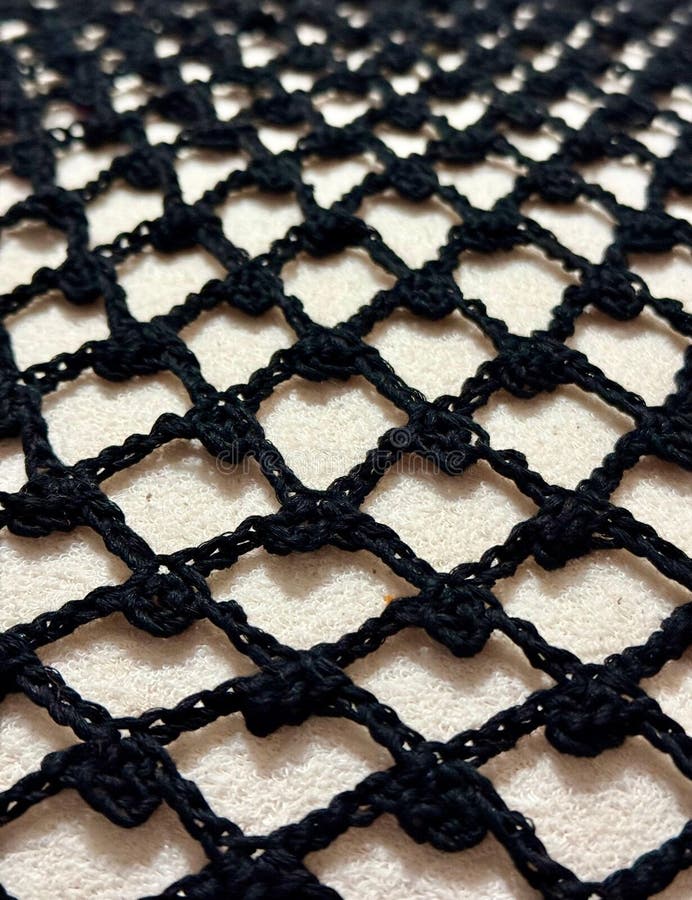 Black Crochet Net Texture stock illustration. Illustration of design ...