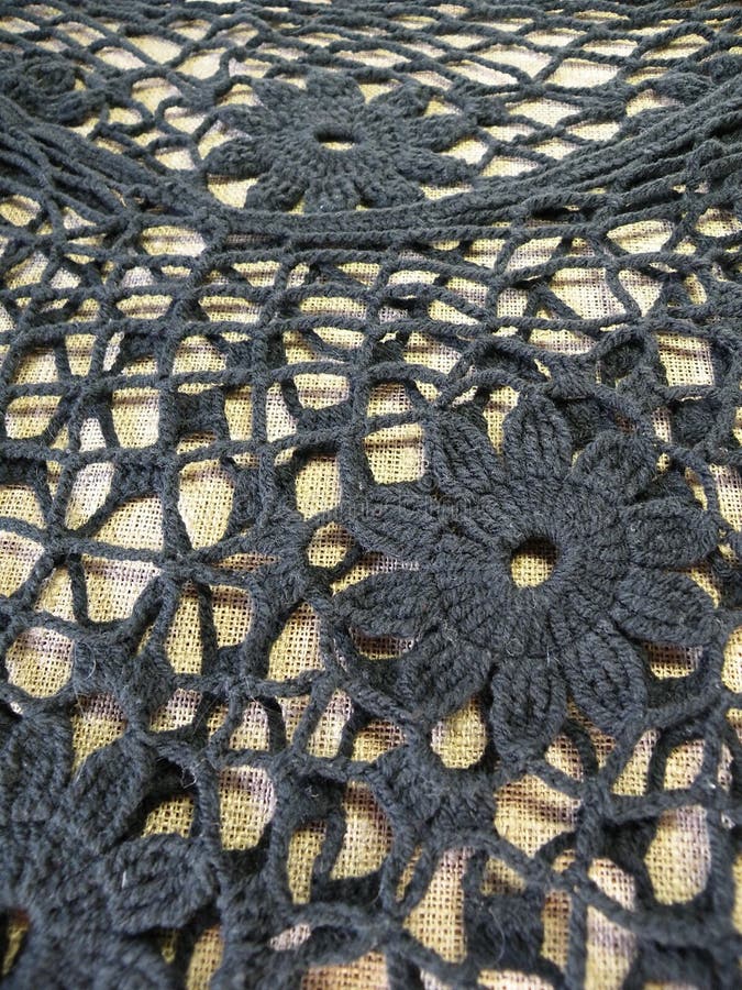 Black crochet pall stock photo. Image of crochet, comfortable - 9352206