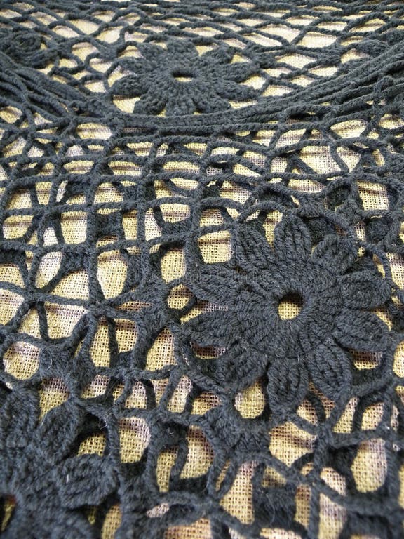 Black crochet pall stock photo. Image of crochet, comfortable - 9352206