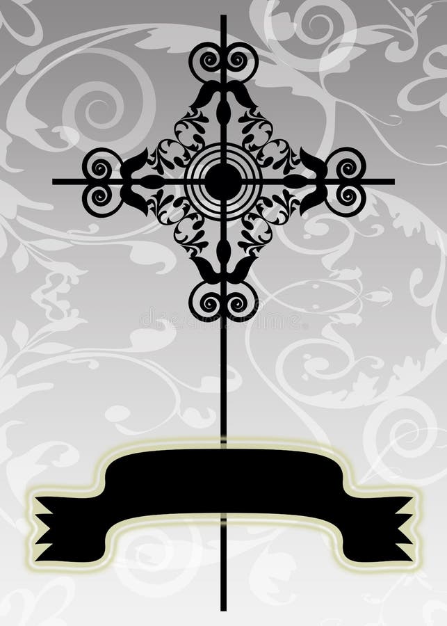 Gothic silver cross stock vector. Illustration of pattern - 22896849