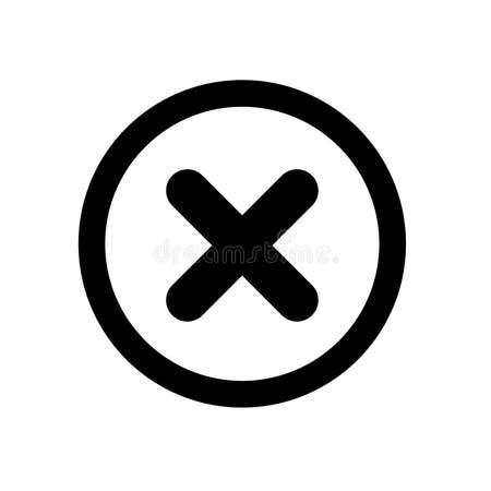 The Black Cross Inside Circle. Isolated Vector Illustration Stock ...