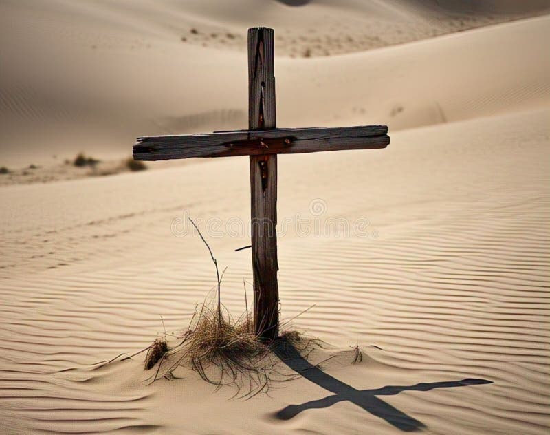 Black Cross with Silver Sparkles, Distant View, Warm Blur Background ...