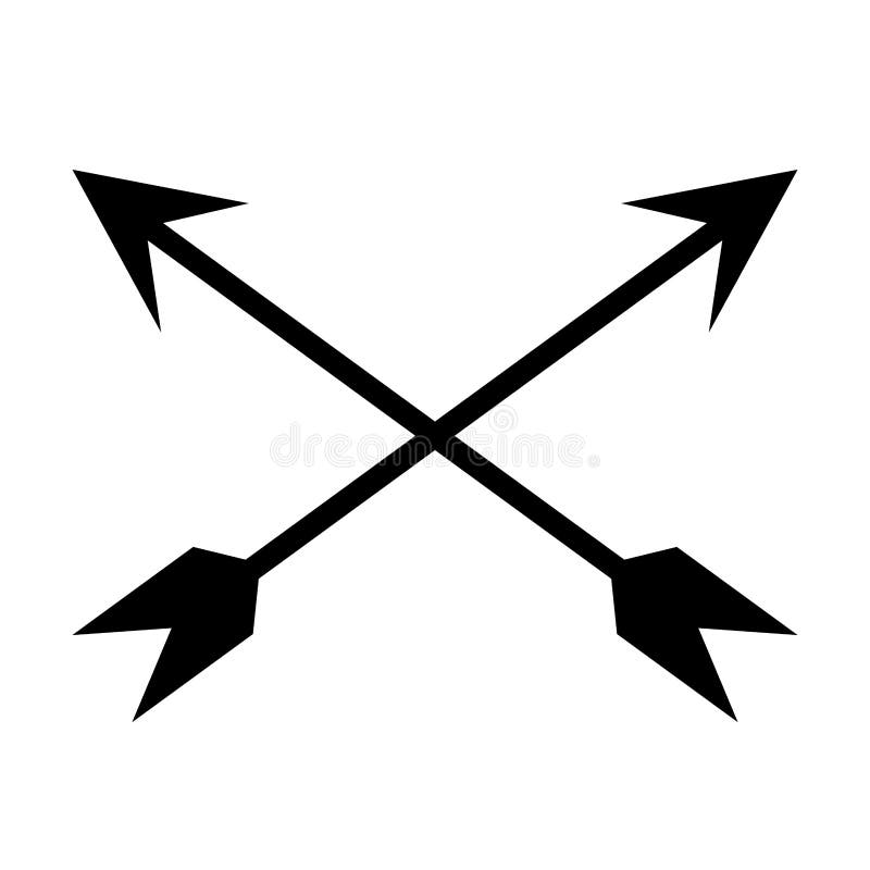 Crossed Arrows Icon, Outline Style Stock Vector - Illustration of arrow ...