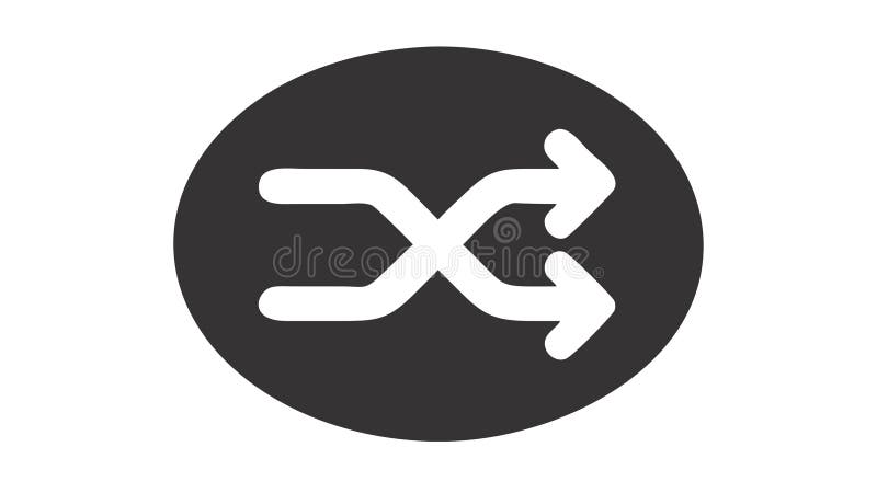 Black Crossover Arrows Icon, Representing Swap or Exchange, Vector ...