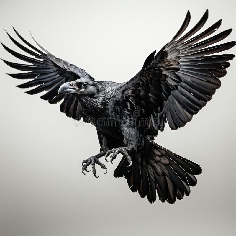 Black Crow in Flight: a Stunning Realistic Rendering of the Human Form ...