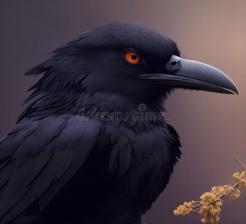 Black crow stock illustration. Illustration of eagle - 292129447