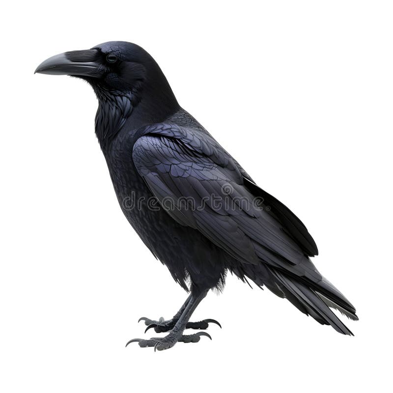 Black Crow on Transparent Background - Ai Generated Stock Illustration ...