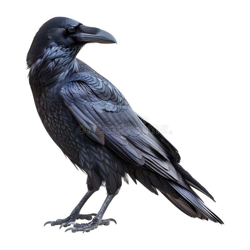 Black Crow on Transparent Background - Ai Generated Stock Illustration ...