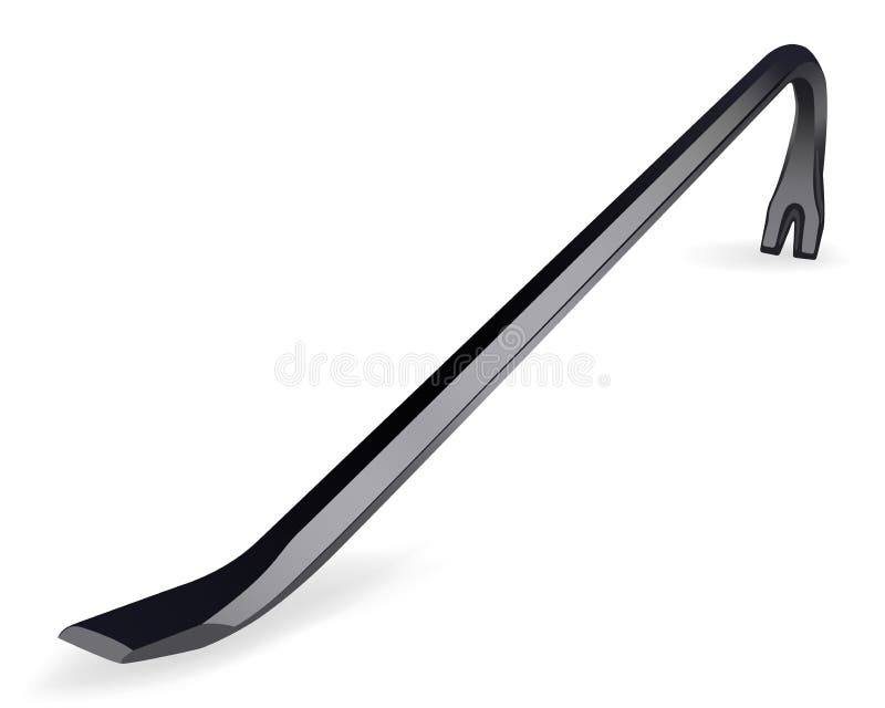 Black Crowbar. Jemmy stock vector. Illustration of instrument - 259515693