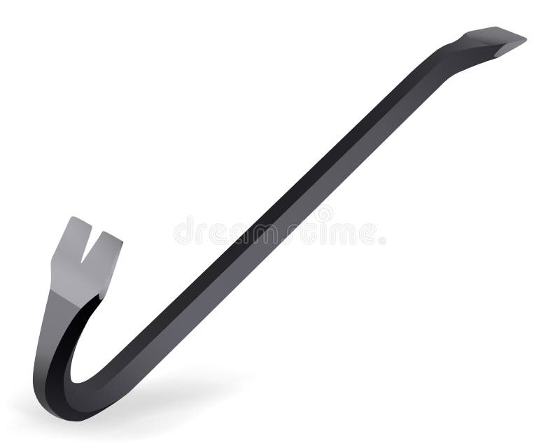 Black Crowbar. Jemmy stock vector. Illustration of prybar - 259515702