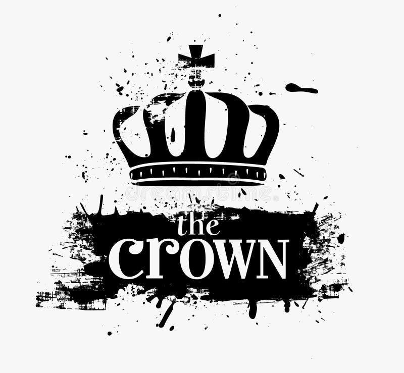 Black Crown with Red Splashes of Paint Behind and Below. the Words the ...