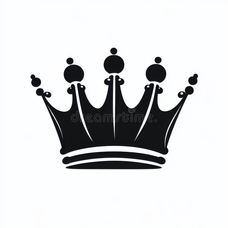 Black Crown Simple Design Royal Symbol Stock Illustration - Illustration of symbol, royalty ...