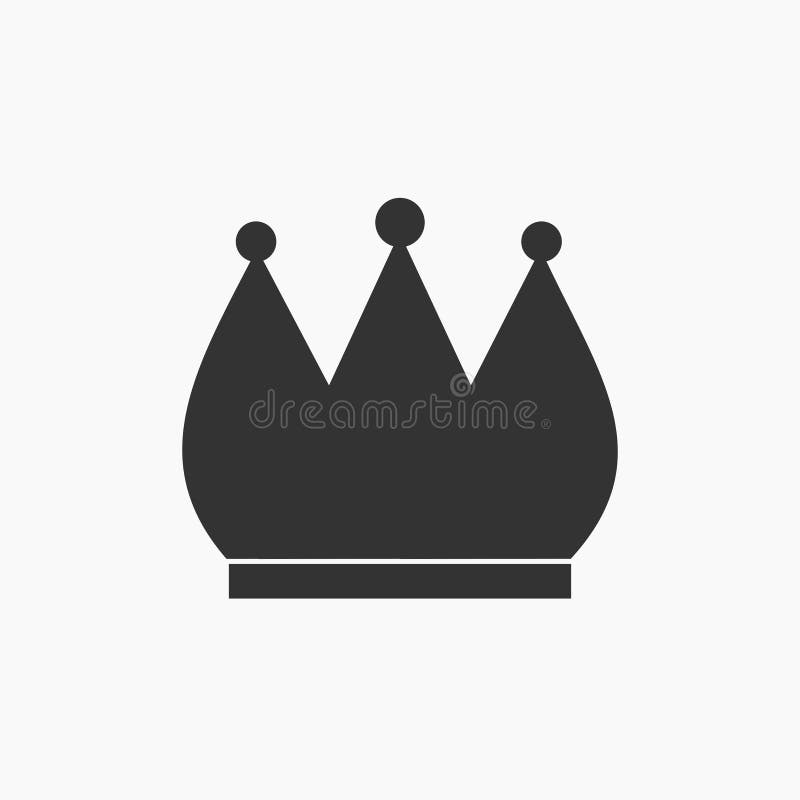 Black crown icon stock vector. Illustration of luxury - 17762260