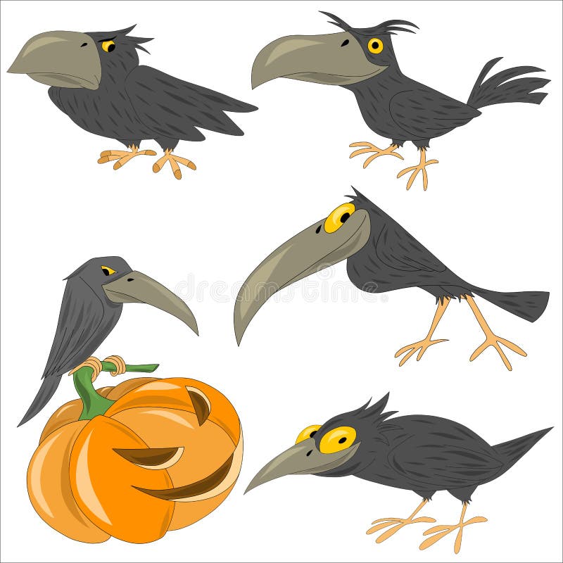 Black Crows stock vector. Illustration of halloween, backgrounds - 35779205