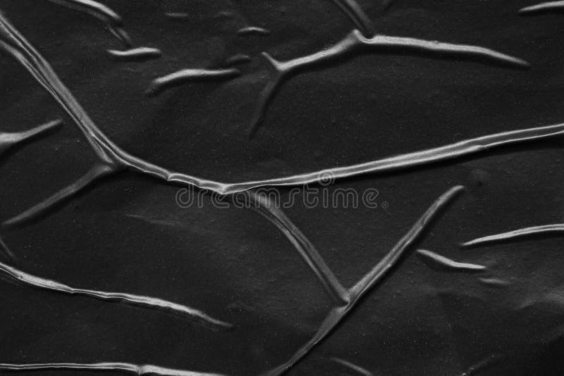 Black Crumpled and Creased Plastic Poster Texture Background Stock ...